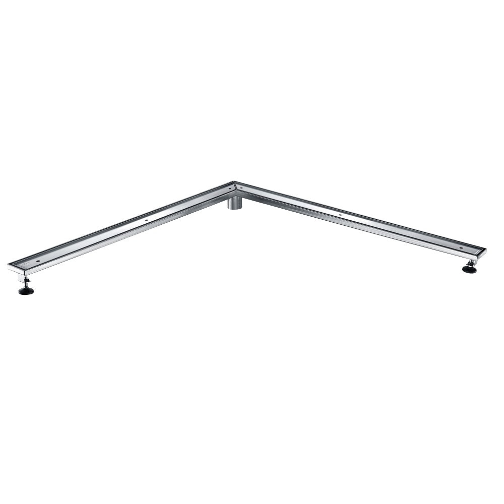 Luxurious Showers with L Shape Stainless Steel Corner Floor Drain ...