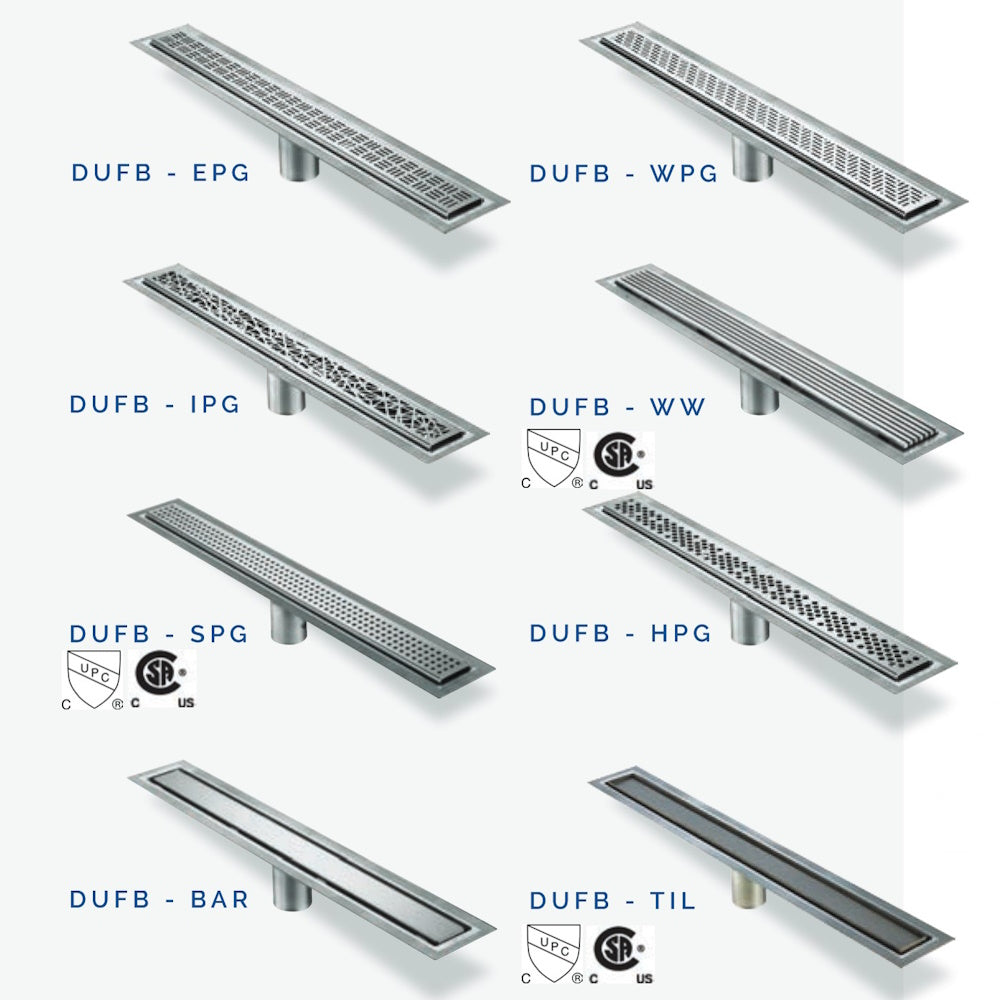 Drains Unlimited Brushed Finish Linear Drains – Shower Drains Shop