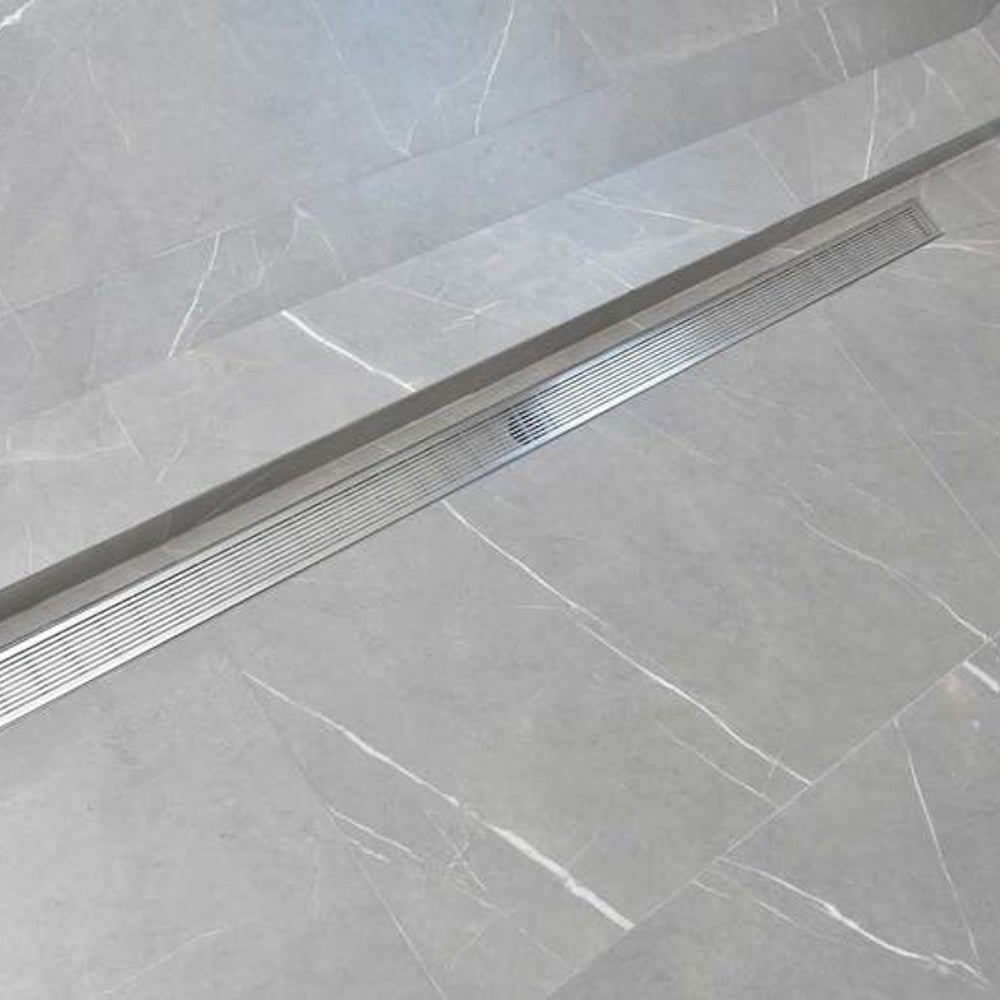 SereneDrains Polished Chrome Linear Drains Wedge Design – Shower Drains ...