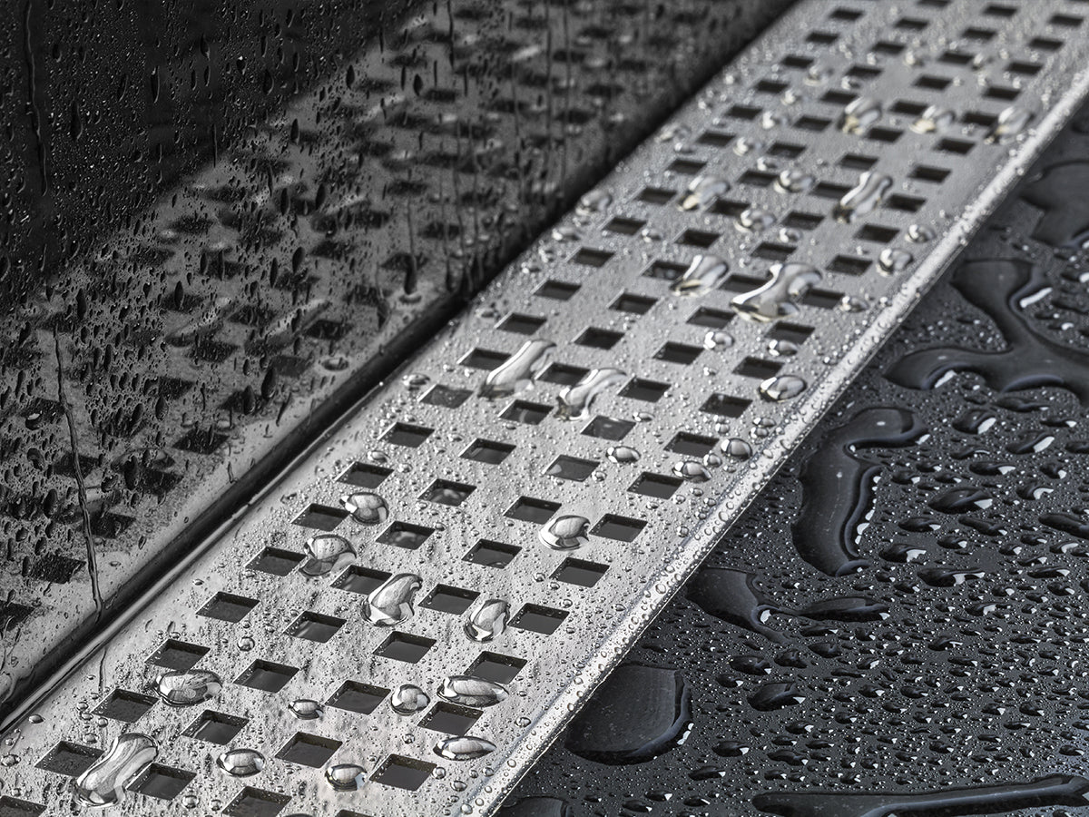 Drains Unlimited Polished 48 Inch Linear Shower Drains, Square Design ...