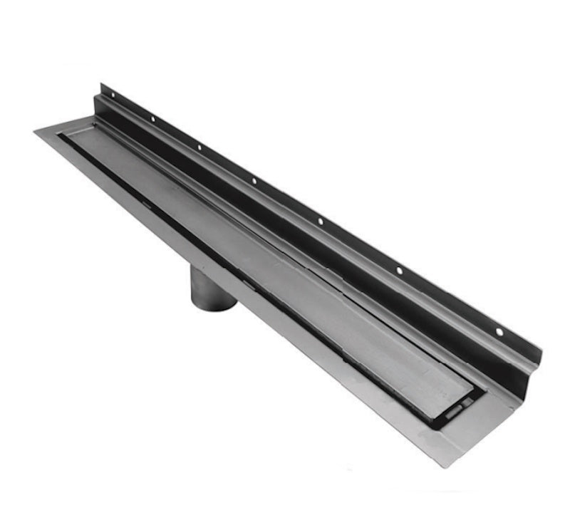 32 Inch Tile-in Wall Mounted Linear Floor Drain, Backwall Flange Only ...