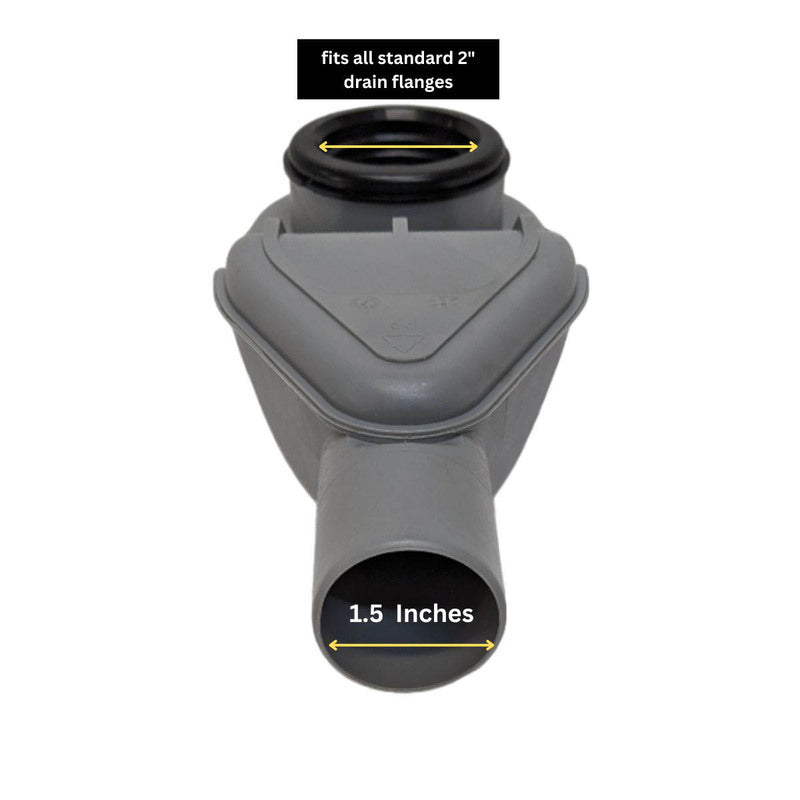 Matte White Tile Insert Linear Drains with Horizontal Side Outlet ...