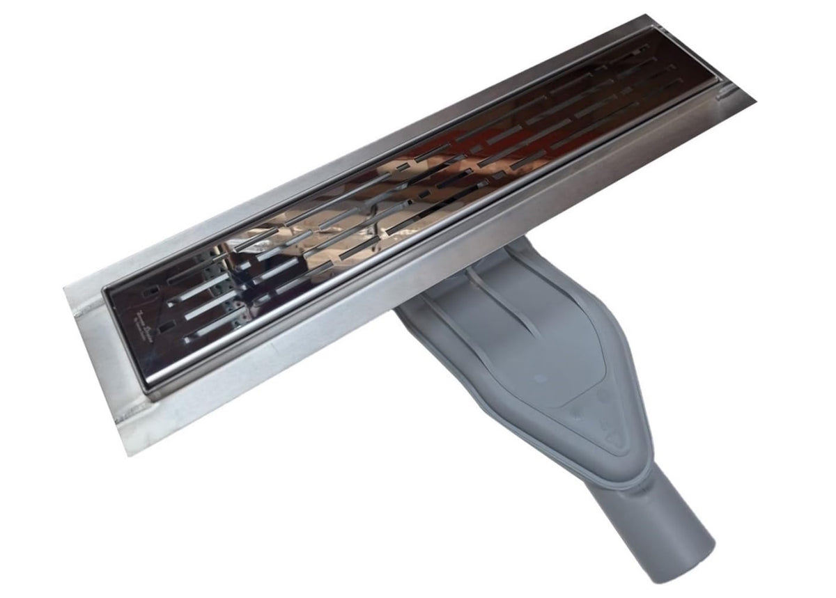 SereneDrains Polished Linear Drain with Horizontal Outlet Discharge ...