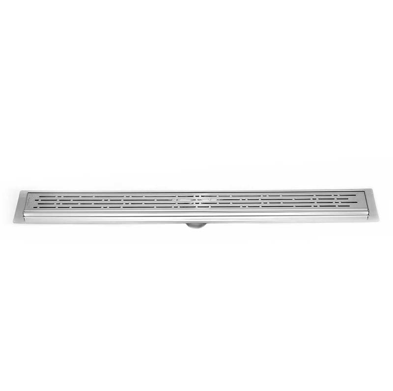 SereneDrains Polished Linear Drain with Horizontal Outlet Discharge ...