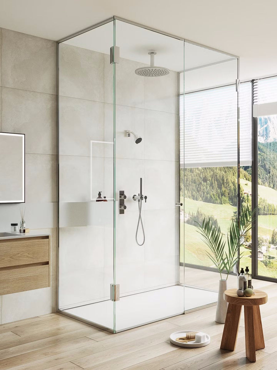 71 Inch Wall Recessed Tile-in Linear Drain, Wall to Wall Flange Design ...