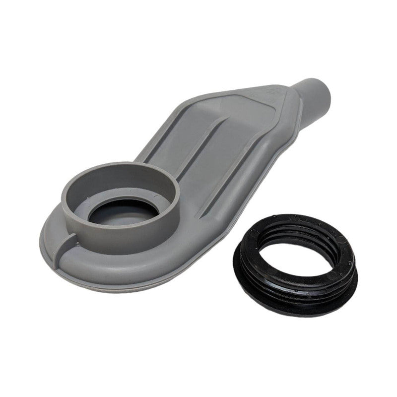 Brushed Linear Drain with Horizontal Side Outlet, Ocean Wave Design ...