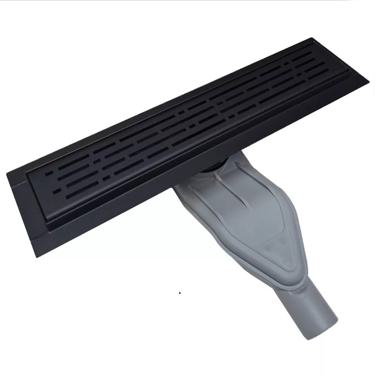 SereneDrains Matte Black Linear Drain with Horizontal Outlet Discharge ...