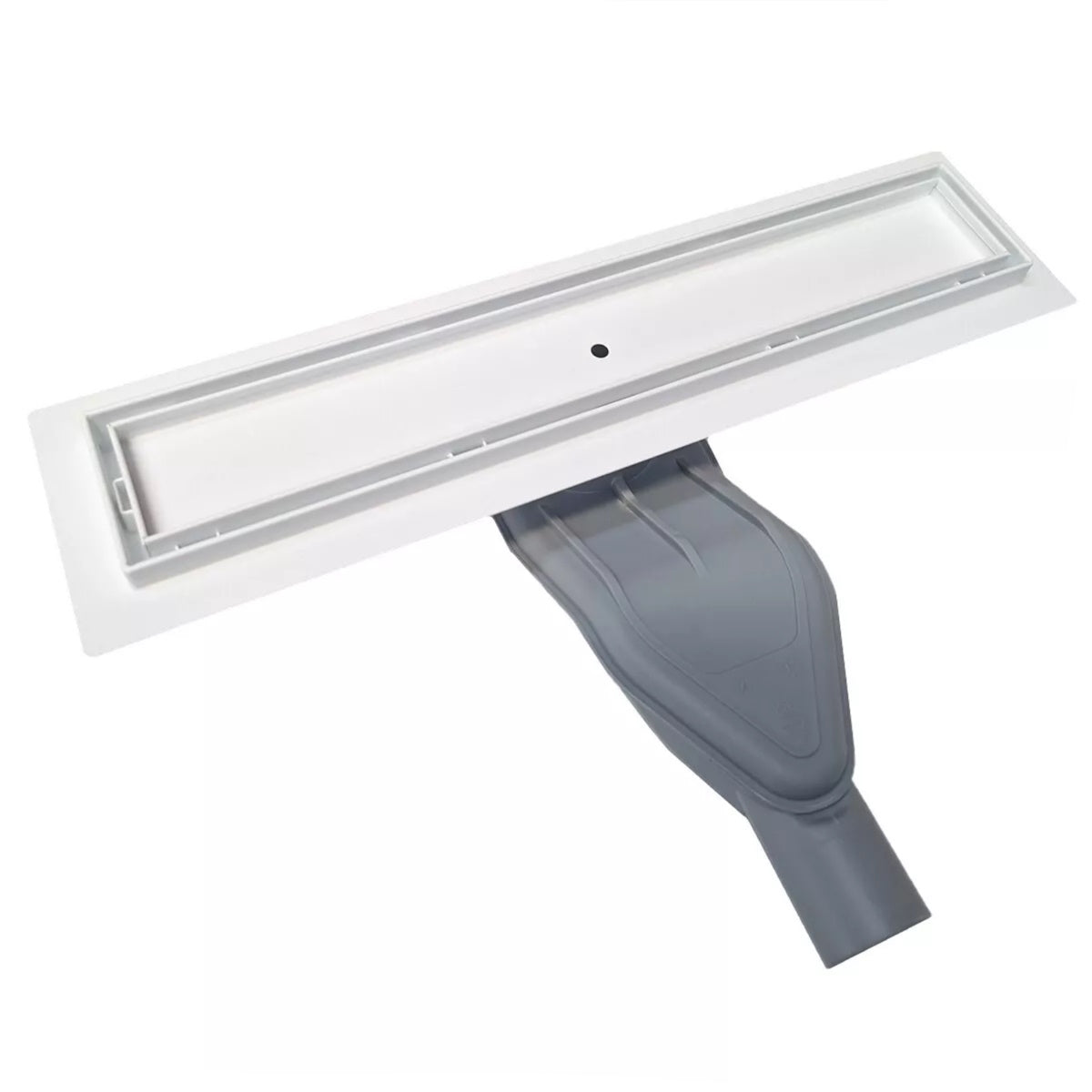 Matte White Tile Insert Linear Drains with Horizontal Side Outlet ...