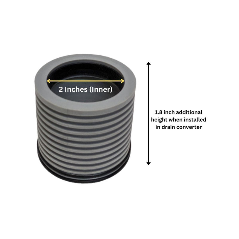 Brushed Linear Drain with Horizontal Side Outlet, Ocean Wave Design ...