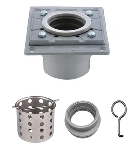 Dawn PVC Shower Drain Base with Gasket, Hair Trap and Grate Hook ...