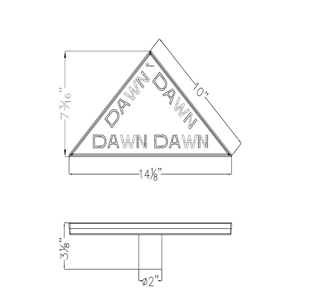 Corner Drain, Dawn Series, Triangle Shower Drain, TDA131004 – Shower ...