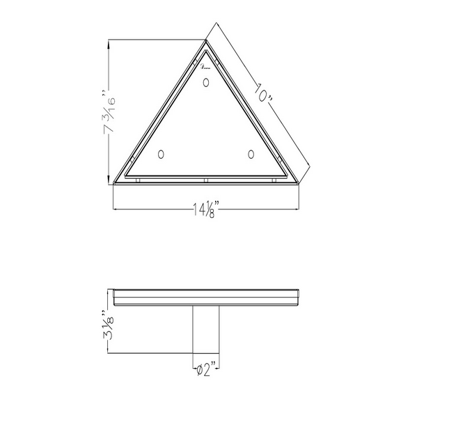 Tile Insert Corner Triangle Drain, Dawn Colorado River Series ...