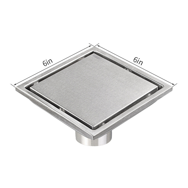 Silver Stainless Steel 4 Inch and 6 Inch Drains, Solid Flat Cover ...