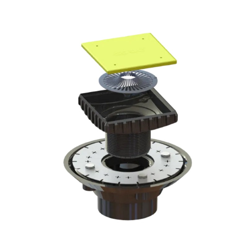 Ebbe America E4815 Frames Matte Black Luxury Square Shower Drain ...