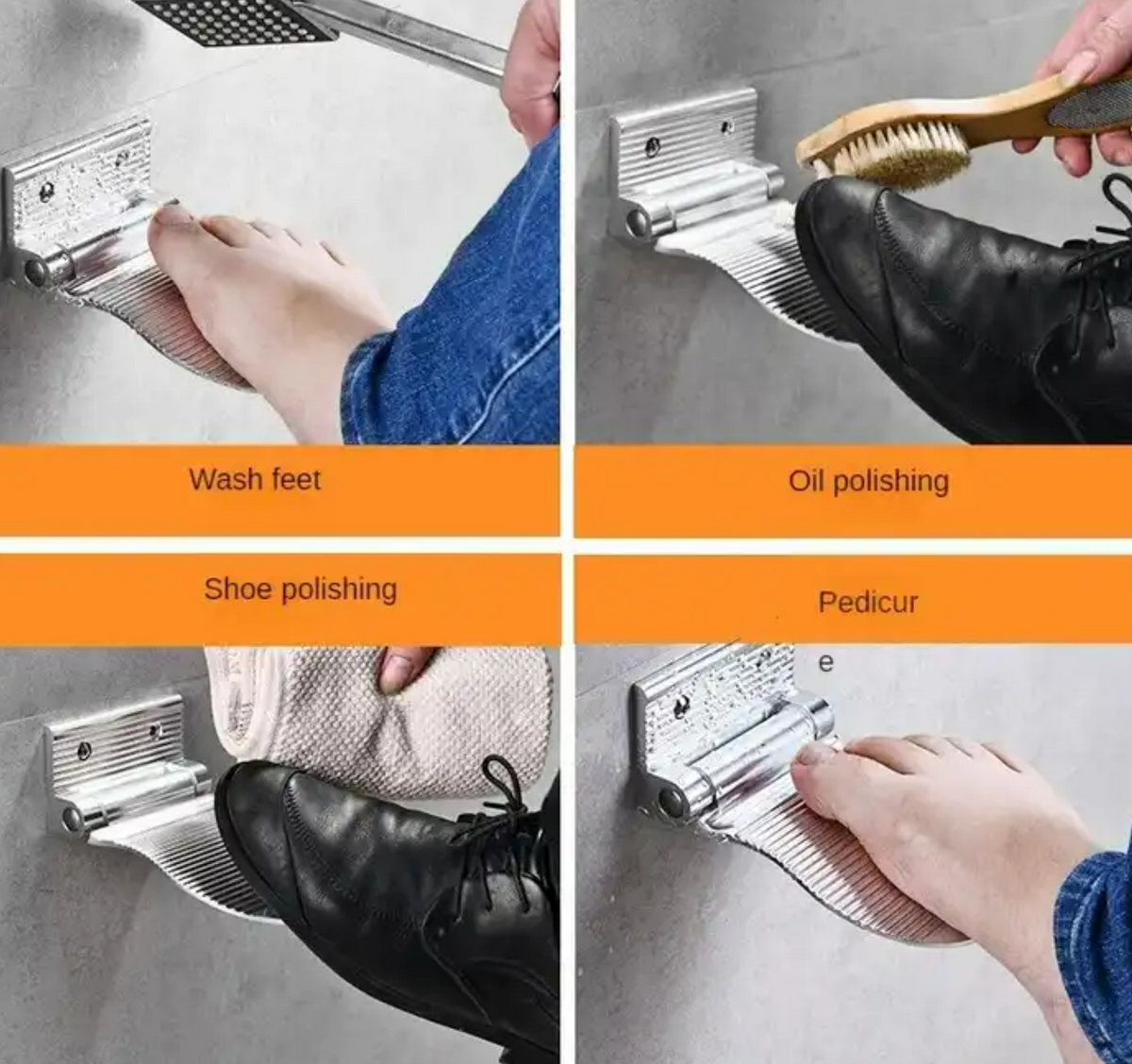 Shower Footrest for Shaving, Wall Mounted Anti-Slip Foot Rest – Shower ...